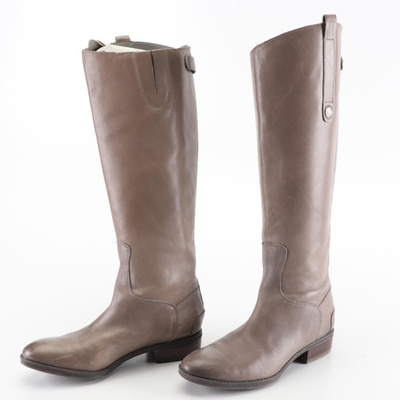 Sam Edelman | Shoes | Sam Edelman Taupe Penny Leather Riding Boots ...